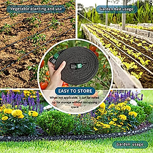 4 Pack Flat Soaker Hose 25FT for Garden Beds, Cloth Soaker Hose for Efficient & Effective Watering of Plants – Garden Soaker Hoses with Heavy Duty & Easy to Install (25ftx4)