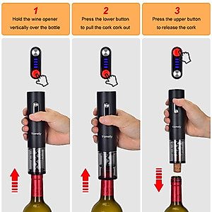 Electric Wine Opener Set with Base, Wine Accessories Set Including Rechargeable Corkscrew Wine Opener, Wine Aerator, Wine Stoppers and Foil Cutter, Perfect Wine Gifts for Wine Lovers