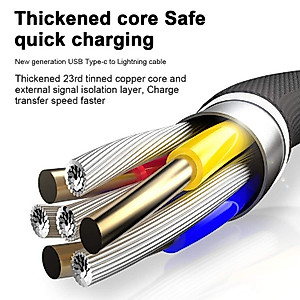 ANDNOVA Coiled USB C to Lightning Cable, Type C to Lightning [MFi Certified] Fast Charging with iPhone 13/13 Mini 12 Pro Max/12/11 Pro/X/XR/XS Max/8/8 Plus, Supports Power Delivery