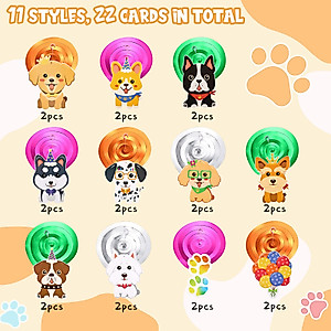 Nezyo 30 Pcs Dog Paw Prints Puppy Hanging Swirls Ceiling Streamers Decorations Dog Birthday Party Supplies Dog Hanging Paper Cutout Garland Banner Party Favors with Cards for Girl Boy Kid Baby Shower