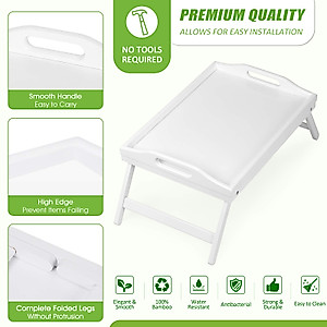 Bed Tray Folding Legs with Handles Breakfast Food Tray Table for Sofa Eating