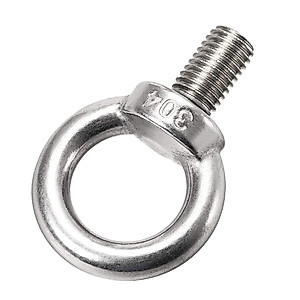 uxcell Lifting Eye Bolt M14 x 25mm Male Thread 304 Stainless Steel for Hanging, Pack of 1
