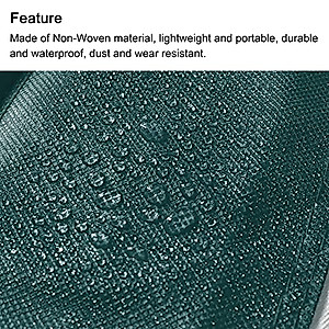 PATIKIL Closet Storage Bags, 23.6'' Length Clothes Blanket Organizer Foldable Bag with Carrying Handles for Bedding Clothing, Green