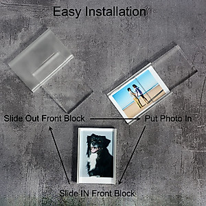 LAGIPA Polaroid Picture Frames, Instax Mini Frame for Photo, Small Picture Frames 2x3, Acrylic Polaroid Frames Desktop, Wallet Size Picture Frame For Fujifilm Polaroid Film (3 Pack)