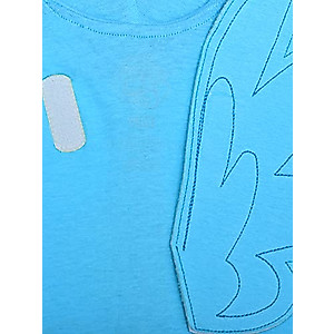 My Little Pony Girls’ Rainbow Dash Zip Up Long Sleeve Hooded Costume Romper for Newborn, Infant and Toddler – Blue