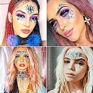 Chunky Glitter for Nails, Cridoz 20 Colors Chunky Face Glitter Holographic Hair Resin Craft Glitter Cosmetic Glitter for Eyeshadow Makeup Rave Festival Parties Face Painting Nail Art Resin