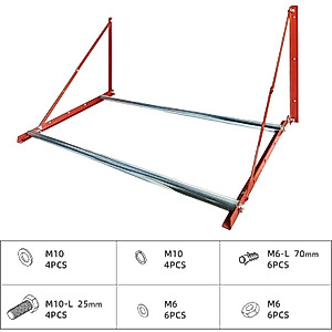 Heavy Duty Adjustable Wall Mounted Tire Rack,Folding and Adjustable 30"-48" Tire Storage Rack,Tire Rack for Garage With Telescopic Rods, Hanging Garage Tire Rack for Spare Car Wheel Rack 420 lb.