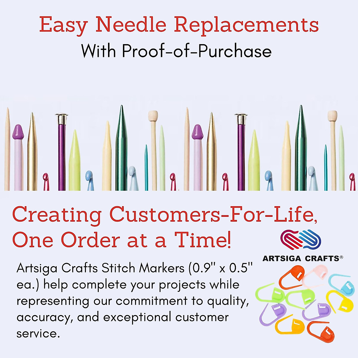 addi Click Natura Bamboo 5-Inch (13cm) US 15 (10.0mm) Interchangeable Circular Knitting Needle Tips Lightweight, Warm Touch, Standard Taper & Tips with 10 Colorful Stitch Markers