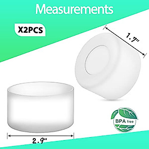 LOCONHA 2Pcs Silicone Boot for Stanley Cup 40oz & Stanley IceFlow 20oz 30oz, Protective Water Bottle Bottom Sleeve Cover, Stanley Cup Accessories, Clear