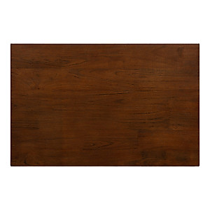 Kate and Laurel Lockridge Modern C-Shape End Decorative Minimalist Accent Table for Storage and Display, 19 x 12 x 27, Walnut Brown and Black