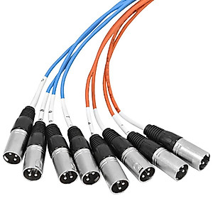 Seismic Audio - SAXT-8x5M - 8 Channel 5' XLR Male to 1/4" TRS Snake Cable