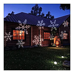 Lovedfgh Christmas Snowflake Lights Christmas Window Projector Lights, Movies Festival LED Projection Decoration Spotlight, Switch Between Christmas The Best Gift for Children at Christmas 11.12