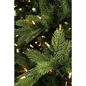 Fraser Hill Farm 7.5-Ft. Foxtail Pine Christmas Tree with Smart String Lighting, Green