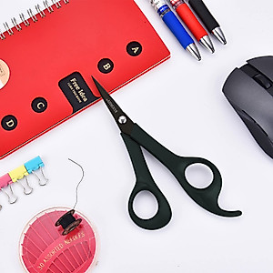 KUONIIY Scissors Set of 4,Pointed Sharp Titanium Scissors,Comfort-Grip Craft Scissors for Household Work School Office Supplies and Sewing