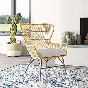 FKSLIFE Outdoor Chair Cushions Set of 2,Patio Chair Cushion Waterproof Outdoor Seat Cushions for Outdoor Furniture Outdoor Seat Cushions with Adjustable Straps (24 * 24 Inches, Light Gray)