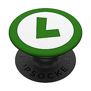 Super Green Letter "L" Video Game Icon Logo PopSockets PopGrip: Swappable Grip for Phones & Tablets