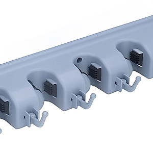 FOTABPYTI Broom Holder, Easy to Install Wall Mounted Multifunctional Broom Shelf for Garage (Type A)