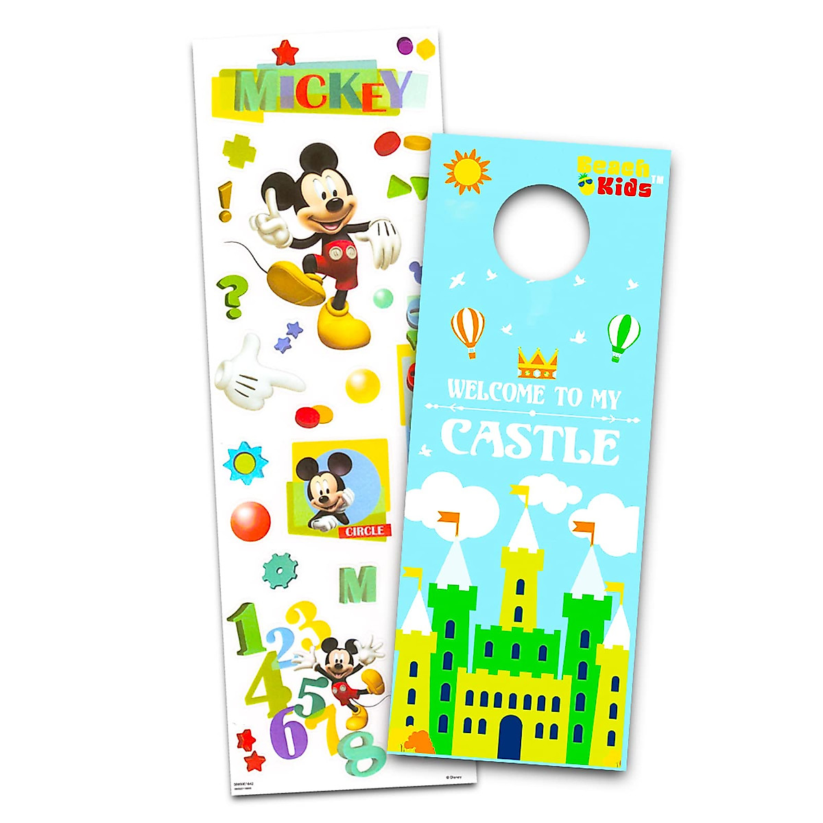 Mickey and Friends Mini Figures 5 Pack - Toy Bundle with 5 Cupcake Topper Figurines Including Mickey, Minnie, and More Plus Mickey Stickers and More (Party Supplies)