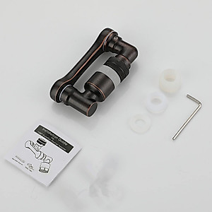 Holge 1080° Rotation Faucet Extender CUPC Aerator Universal Bathroom Rotatable Tap Nozzle Kitchen Sink Aerator with 2 Water Outlet Modes Oil Rubbed Bronze