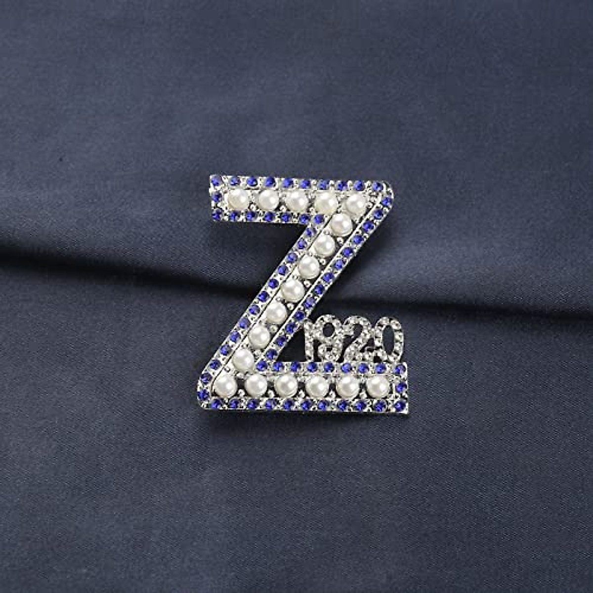 CENWA Zeta 1920 Sorority Gift Z 1920 Pearl & Zircon Brooch Pin Greek Sorority Jewelry Gift (zeta pin 1)