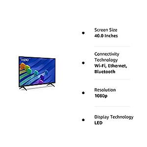 Vizio 40-inch Class FHD LED Smart TV D-Series D40f-J (39.5-inch Diagonal) (Renewed)