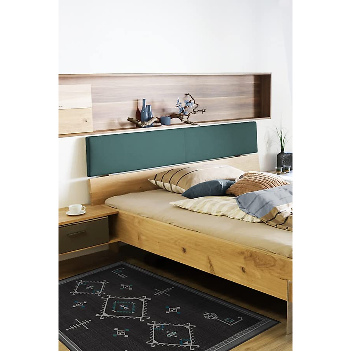 RUGGABLE Damali Washable Rug - Perfect Boho Area Rug for Living Room Bedroom Kitchen - Pet & Child Friendly - Stain & Water Resistant - Charcoal 3'x5' (Standard Pad)