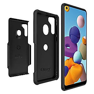OtterBox Galaxy A21 Commuter Series Lite Case - BLACK, slim & tough, pocket-friendly, with open access to ports and speakers (no port covers),