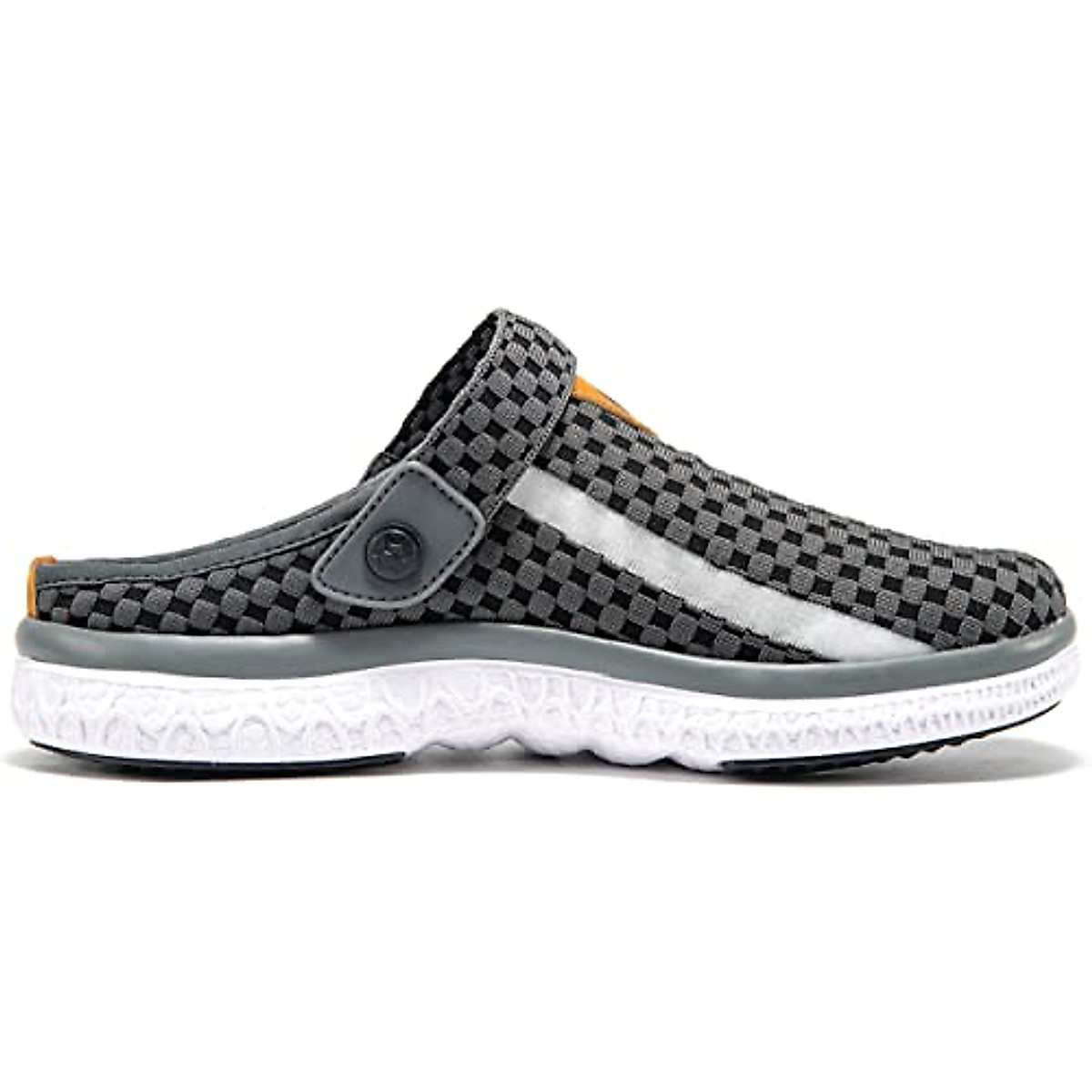 Clogs for Men Garden Shoes Women House Slippers Summer Walking Sandals Slip On Home House Shoes Arch Support Breathable Indoor Outdoor Mules Deep Grey, 8.5 Women/7 Men, Lable Size 39