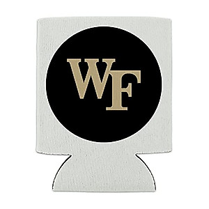 Wake Forest University Primary Logo Can Cooler - Drink Sleeve Hugger Collapsible Insulator - Beverage Insulated Holder