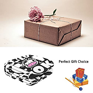 CusFuk Cute Cow Throw Blankets All Season Bed Blanket Decorative Home Farm Decor Gift Blanket 50x60 Inch with Socks for Girls Women Black-cow 50 inch x60 inch