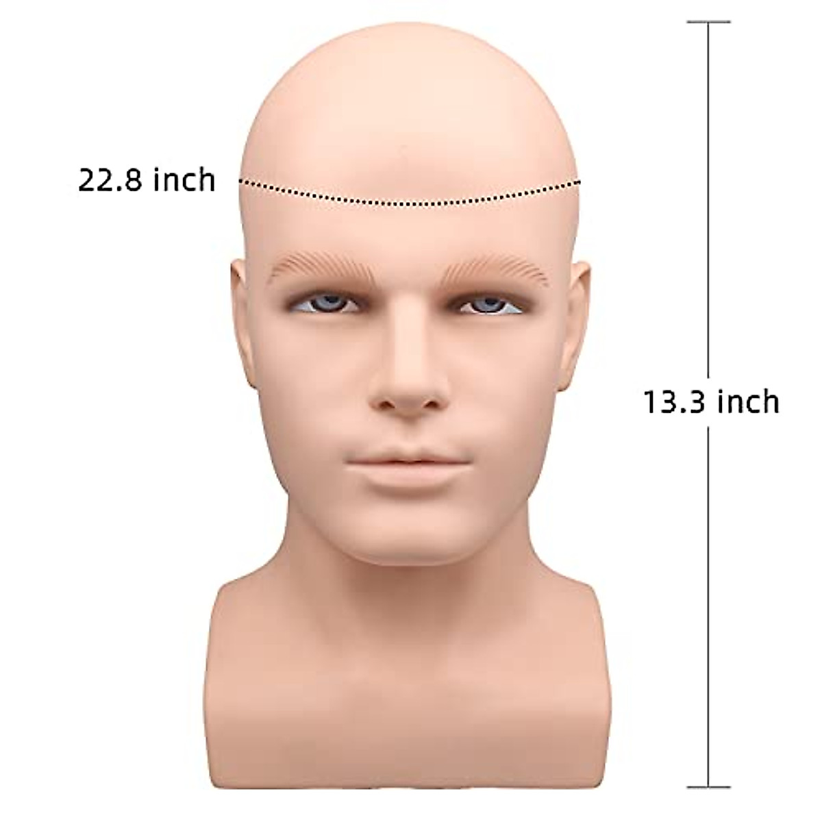 MEAHUS Mannequin Heads For Wigs Male Mannequin Head For Mask Display Foam Man Mannequin Head For Wigs ,Hats ,Headphones