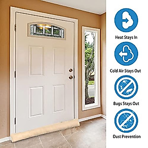 Twin Draft Guard Solo Guard Draft Stopper for Doors and Windows (Beige)