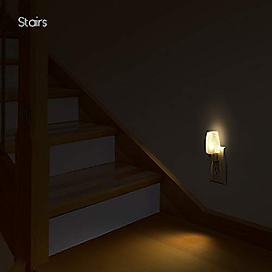 Emotionlite Plug in Night Light, Warm White LED Nightlights, Dusk to Dawn Sensor, Kids, Nursery, Bedroom, Bathroom,Hallway, Stairs, Kitchen, UL Listed, 4 Pack