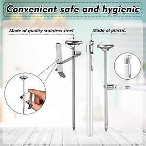 Xuhal 4 Pieces Meat Thermometer for Grill and Cooking Dial Food Thermometer with 5" Probe Deep Fry Thermometer Stainless Steel Stem Kitchen Thermometer for Meat, Milk, Tea, Coffee, Drinks Pocket Size