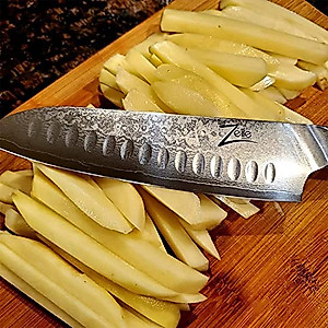 Zelite Infinity Santoku Knife 7 Inch, Santoku Chef Knife, Japanese Chef Knife, Japanese Knife, Chopping Knife, Santoku Knives - Japanese AUS-10 Super Steel 67-Layer Damascus Knife - Razor Sharp Knife