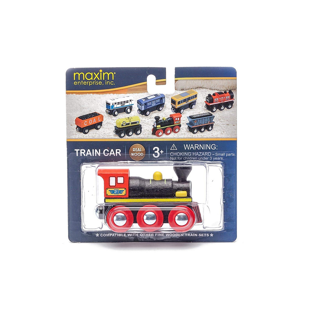 Maxim Enterprise Wooden Train Engine for Thomas & Friends & Brio Sets