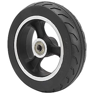 Diydeg 6 Inch Solid Tire Wheel, 145X4.0 Rubber Non Inflatable Flat Wheel Explosion Proof Replacement Utility Tire Wheel Solid Pneumatic Tires Wheels for Electric Scooters Children