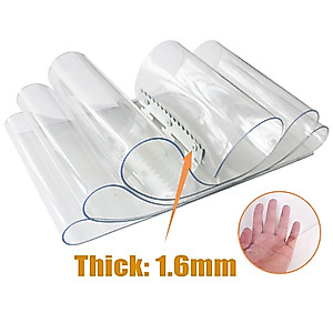 PVC Plastic Air Conditioner Partition Curtain，Clear Waterproof Commercial Industrial PVC Plastic Door Curtain 0.08”Thick for Warehouse Doors, Walk-in Freezers (Size : 120x220cm/47.24x86.61in)