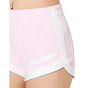 Spencer's Playboy Dolphin Shorts Pink | Officially Licensed | Exclusively at Spencer's | Relaxed fit | Elastic Waist Closure| Machine wash | Imported - L