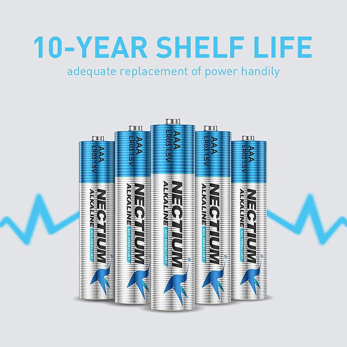 NECTIUM Superior Performance AAA Batteries 8 Count Alkaline Pure-Gold-Bottom IoT Batteries Ultra Power Long Lasting for IoT Devices Smart Lock