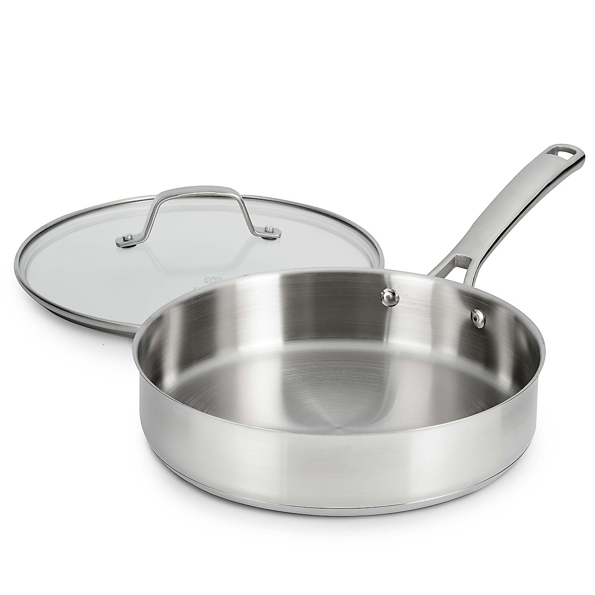 Calphalon Stainless Steel Cookware Sauce Pan with Lid, 3 qt., Stainless Steel