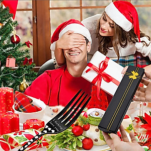 I Forking Love You Dinner Forks Valentines Day Gifts, Christmas Gifts Anniversary Birthday Gifts for Boyfriend Girlfriend Wife Husband, Stainless Steel Engraved Table Fork (Black)