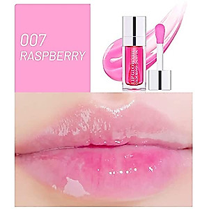 Plumping Lip Oil, Long Lasting Hydrating Lip Gloss Tinted Lip Balm Non-sticky Revitalizing, Tinting Lip Care Oil for Dry Lip (RASPBERRY)