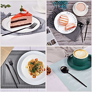 Bitadze Matte Silverware Set, 20-Piece Satin Finish Stainless Steel Modern Flatware Set Service for 4,Tableware Cutlery Set for Home and Restaurant,Wedding Gift Dishwasher Safe