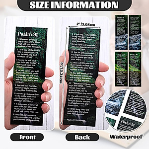 Gueevin 70 Pcs Psalm 91 Bookmarks Christian Bookmarks with Bible Verse Quotes Religious Bookmarks about Protection for Christian Gift Men Women Kids, Military, Firefighters, EMS Paramedics, Policemen