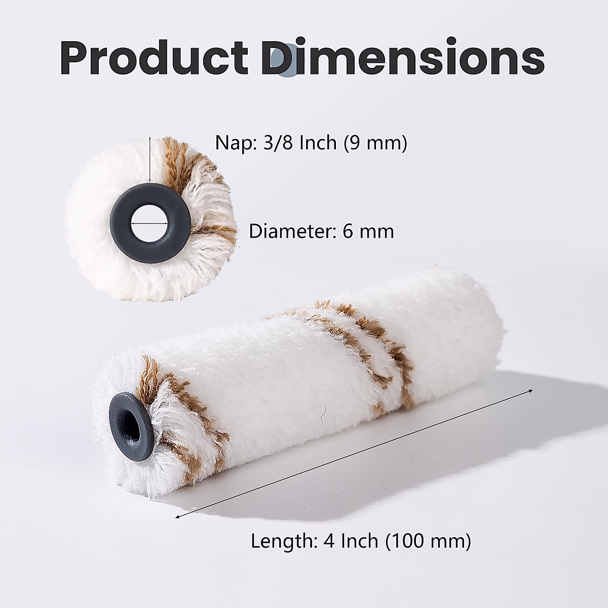 Mister Rui Microfiber Paint Roller Covers 4 Inch, 40 Pack Small Paint Roller Covers with Roller Frame Kit, Mini Paint Rollers for Painting Walls, Paint Supplies for House Painting