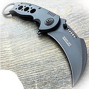 New Spring Open Assisted Black TACTICAL KARAMBIT CLAW Folding Pocket Knife Camping Outdoor Pro Tactical Elite Knife BLDA-0359