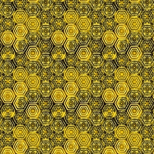 Timeless Treasures Queen Bee CD1352 Gold Honeycomb