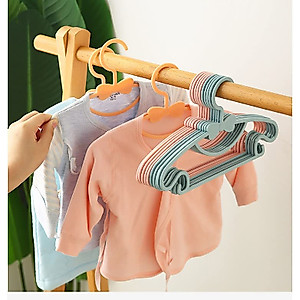Plastic Baby Hangers 12pcs, Ultra-Thin Non-Slip Baby Hangers, Suitable for Boys and Girls' Closet Organization, Colorful Children's Hangers