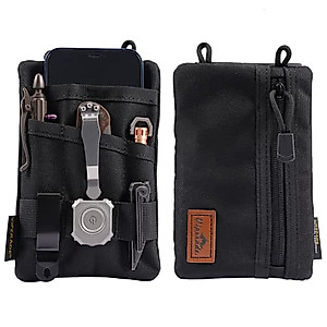 VIPERADE VE1 Pocket Organizer Tool for Men, Storage EDC Gears, Best Gift to Keep Organized, Hold Your Flashlight/ Knife, Tactical Pen, Notebook (Black)